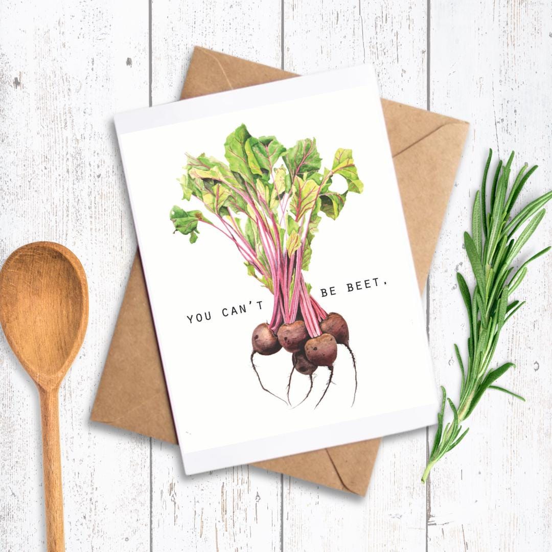 You Can't Be Beet Folded Notecard, Watercolor, Valentine, I Love You ...