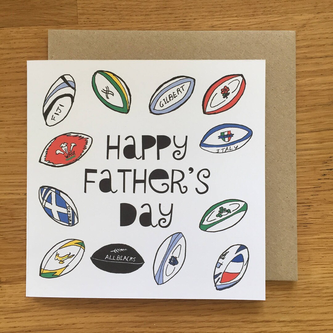 Father's Day Card/ Rugby / Dad, Father, Fathers - Etsy