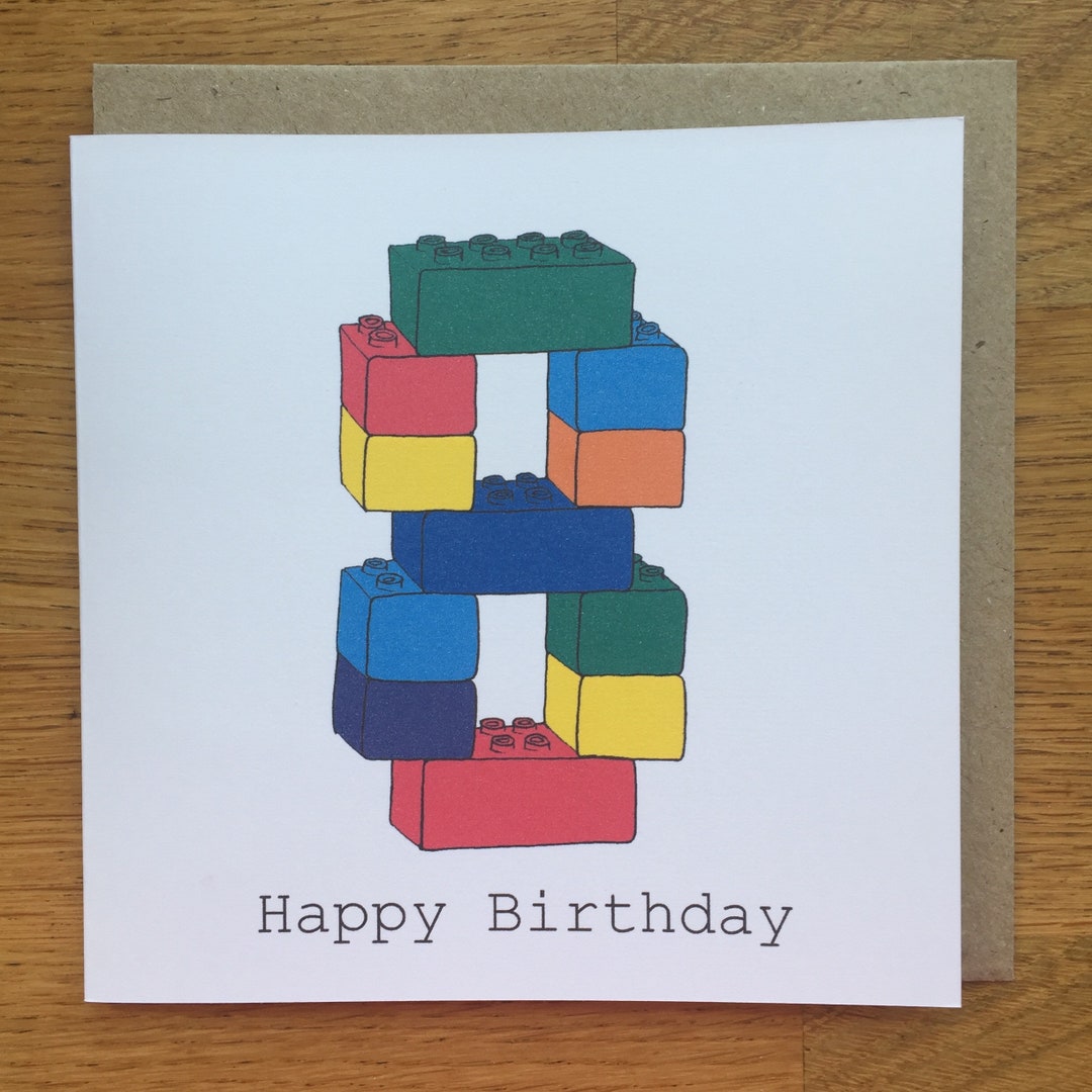 8th Birthday Card, 8, 8 Card, Eight, Eighth Card - Etsy