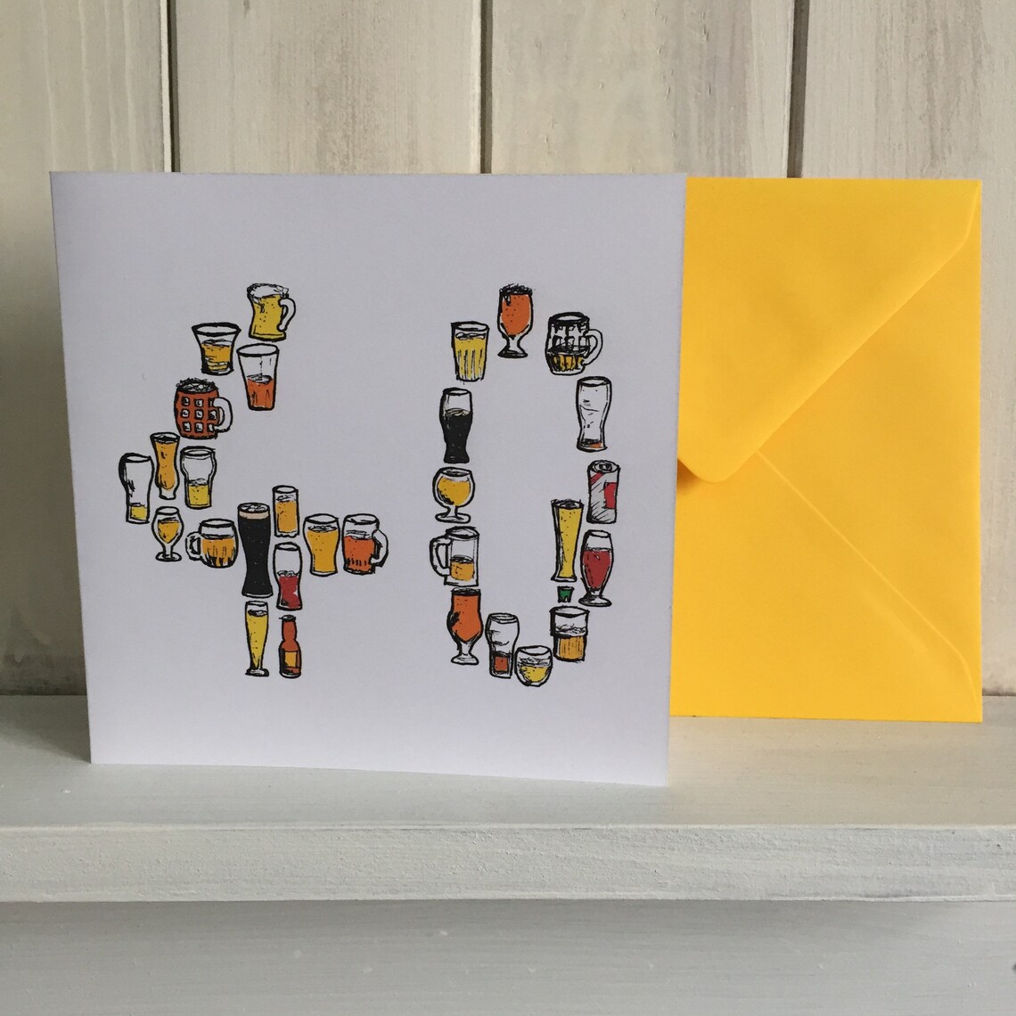 40th Birthday Card/ 40 Card/ 40th Card/ Beer/ Beer Card - Etsy