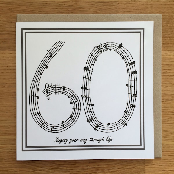 Singing 60th Birthday Cards - Etsy