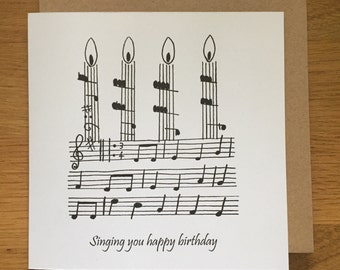 Choir Birthday Card - Etsy UK