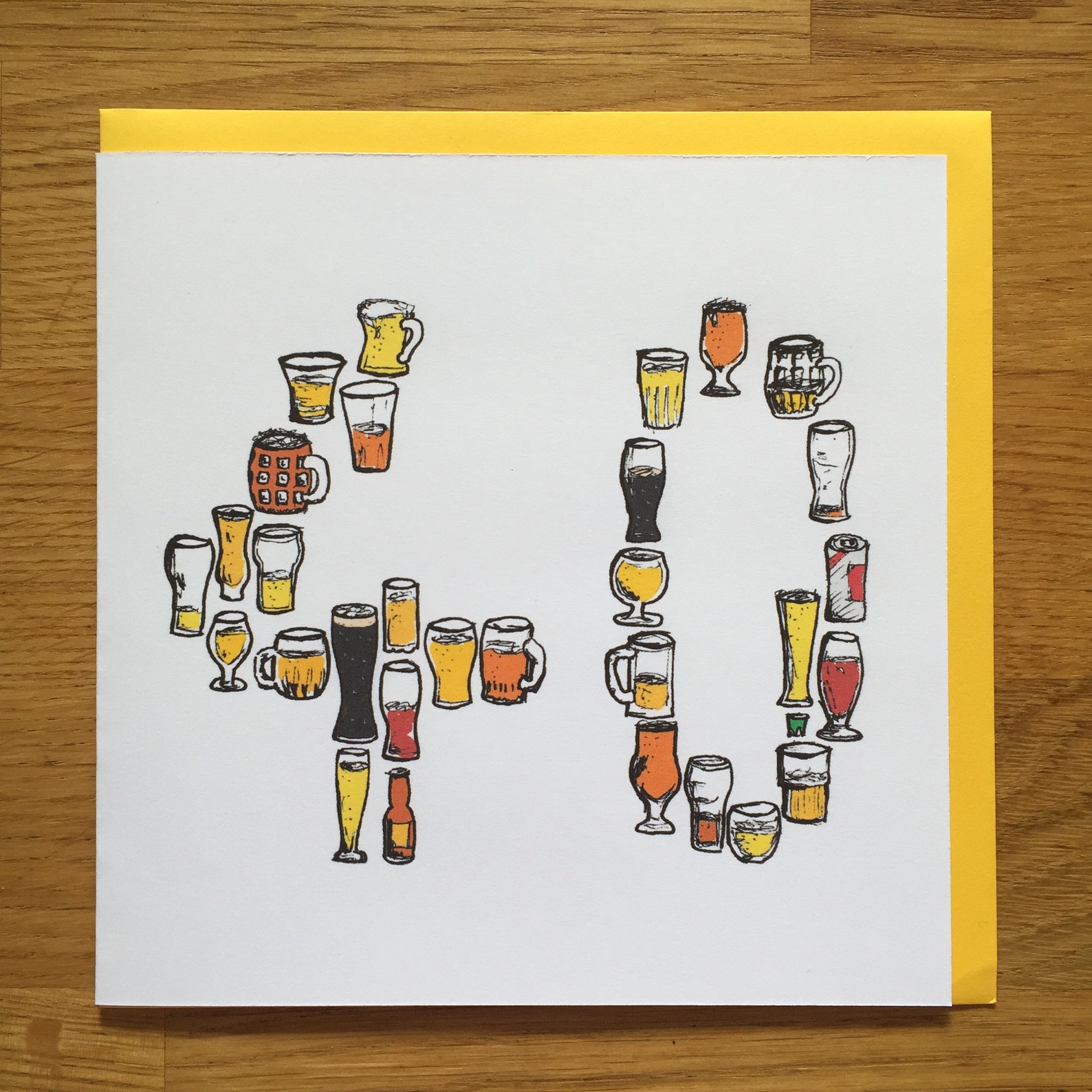 40th Birthday Card/ 40 Card/ 40th Card/ Beer/ Beer Card - Etsy UK