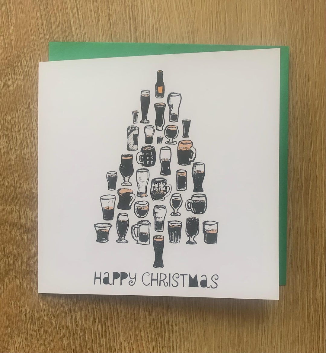 Guinness Christmas Card, Stout, Beer, Male Christmas Card, Beer ...