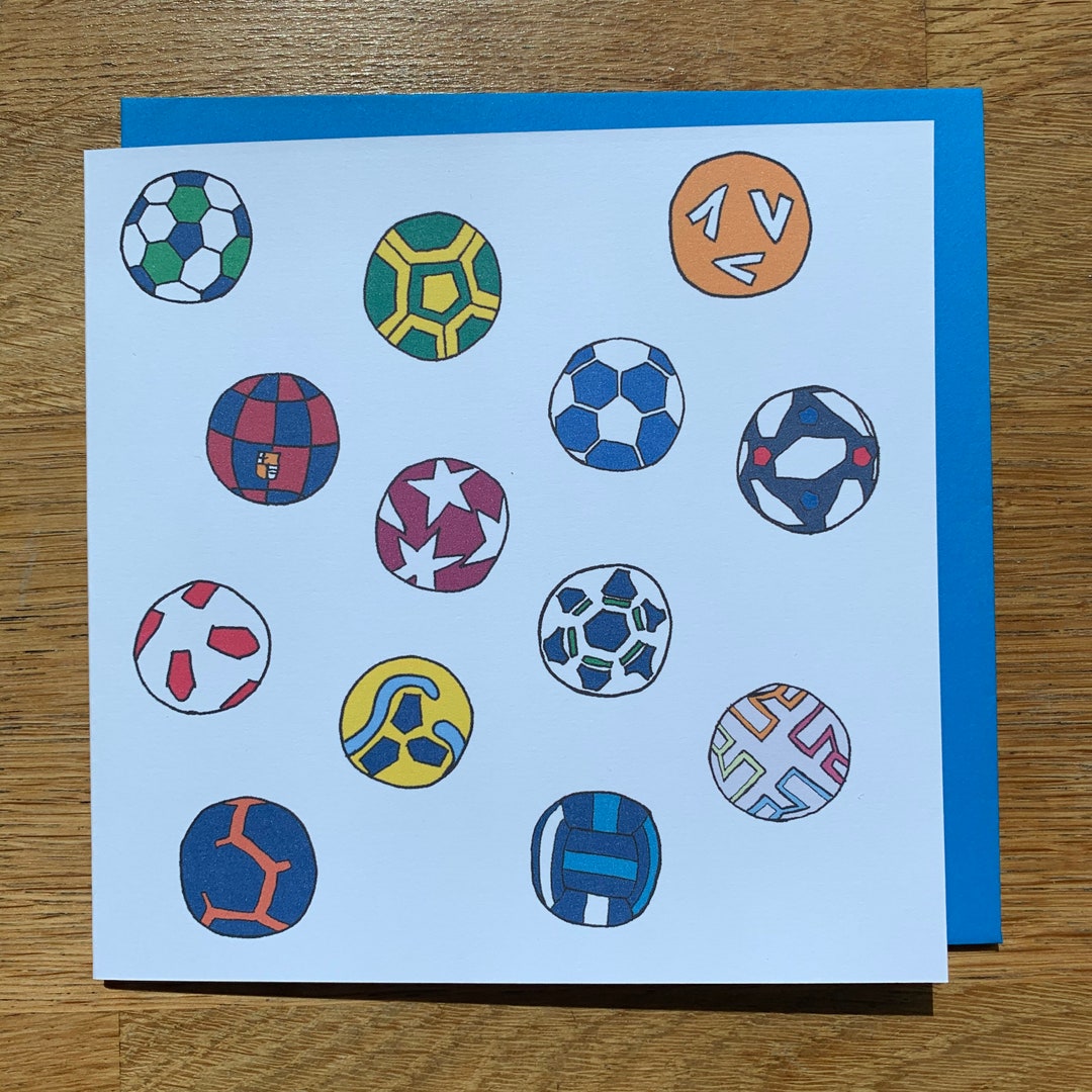 Football Card, Football Happy Birthday Card, Footballs - Etsy