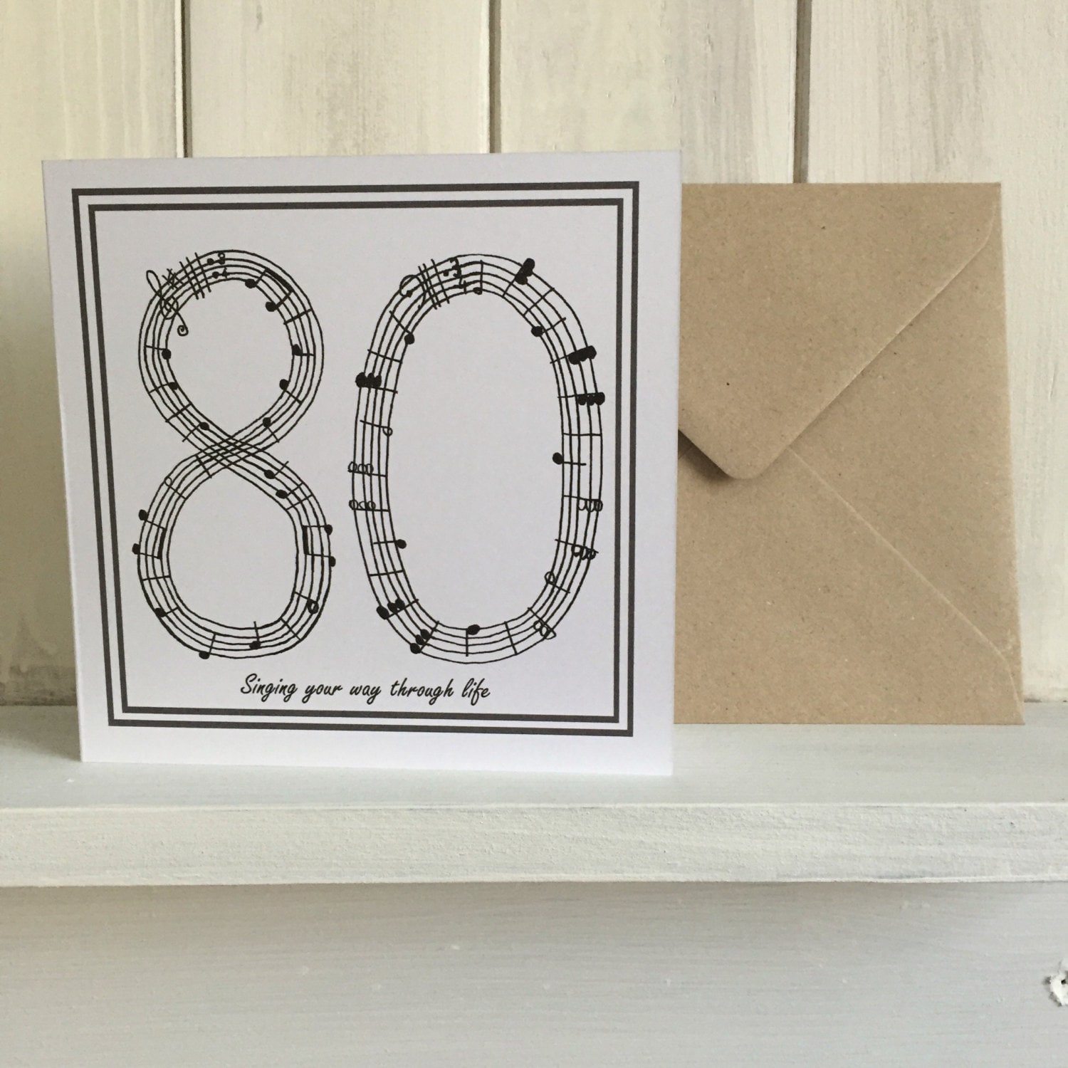 80 Birthday Card / 80th/ Eightieth Birthday Card. Singing - Etsy