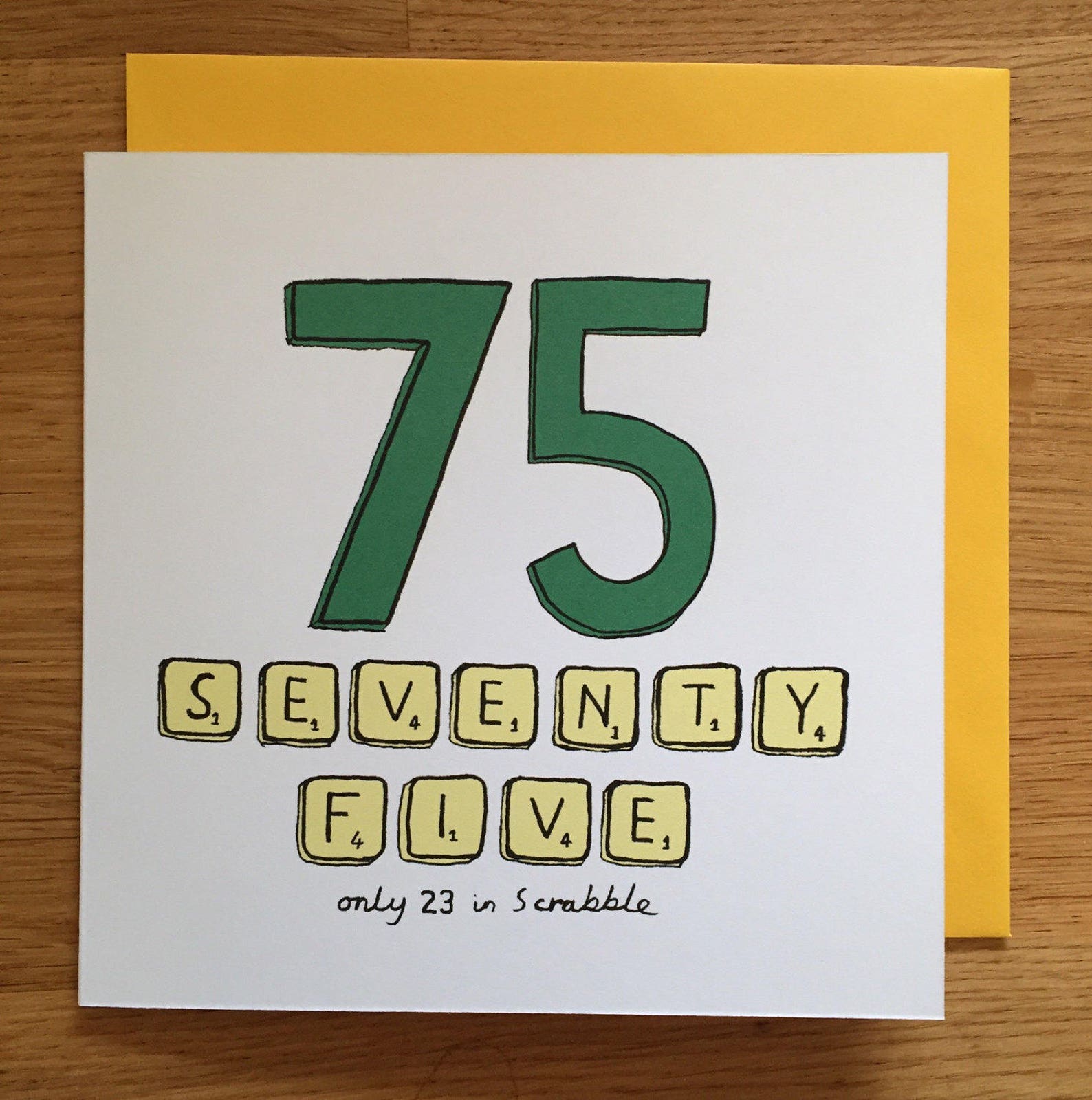 75th Birthday Card / 75/ 75th/ Scrabble / - Etsy