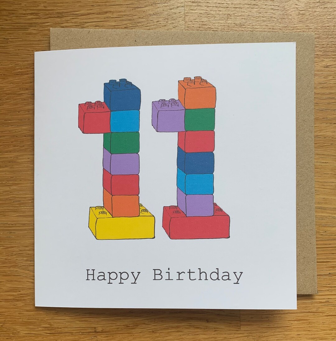 11th Birthday Card, 11 Card, Boy, Girl, Child's, Eleven, Happy Birthday ...