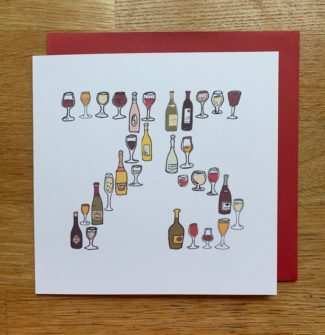 75th Birthday Card / 75/ 75th/ Wine - Etsy