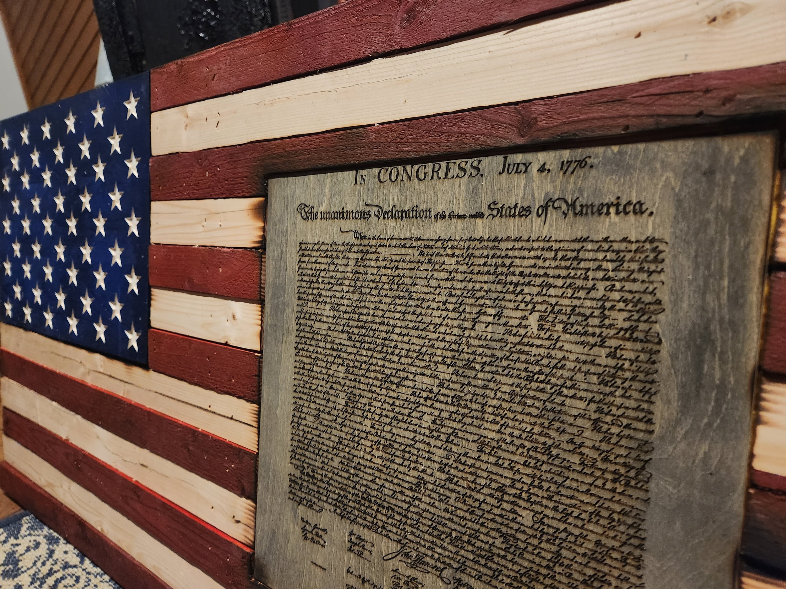 US Flag, With Declaration of Independence - Etsy