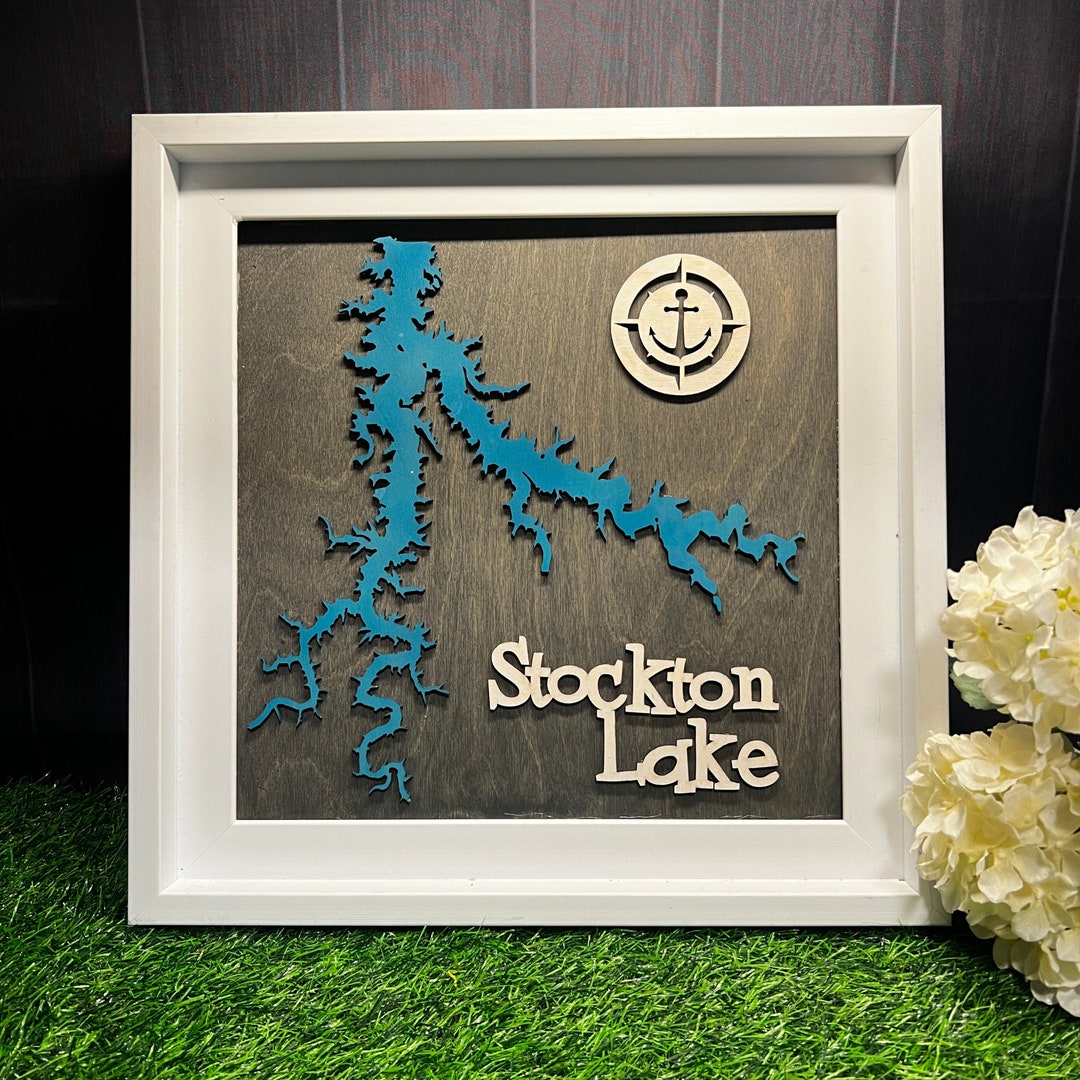 Simple Stockton Lake Map - Etsy