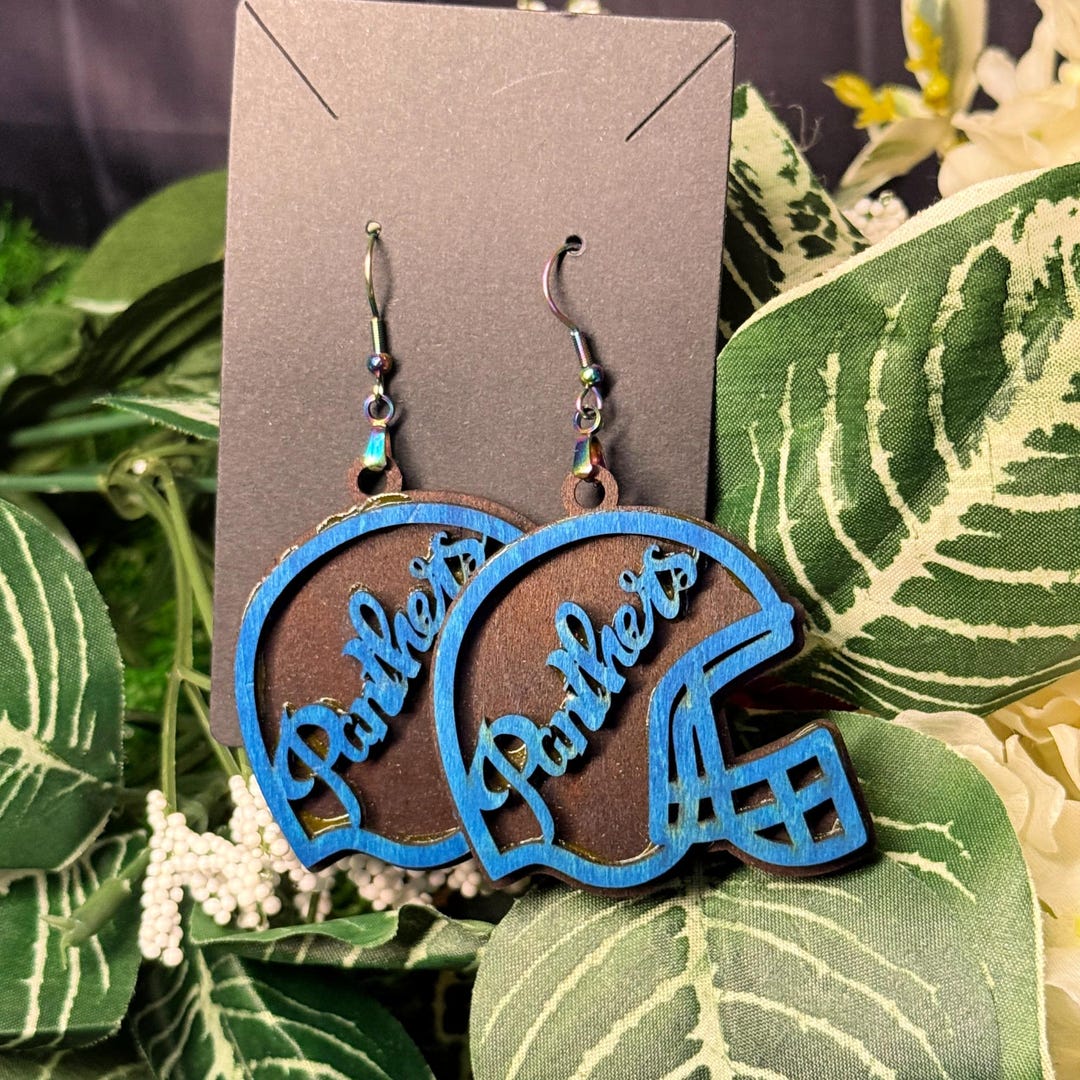 Panthers Helmet Earrings - Digital Files! - Etsy