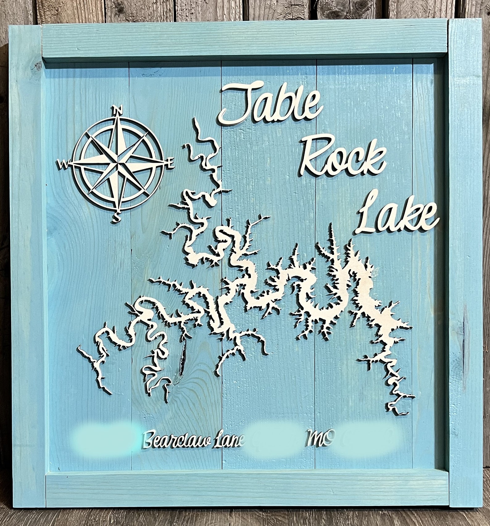Table Rock Lake Map - Etsy