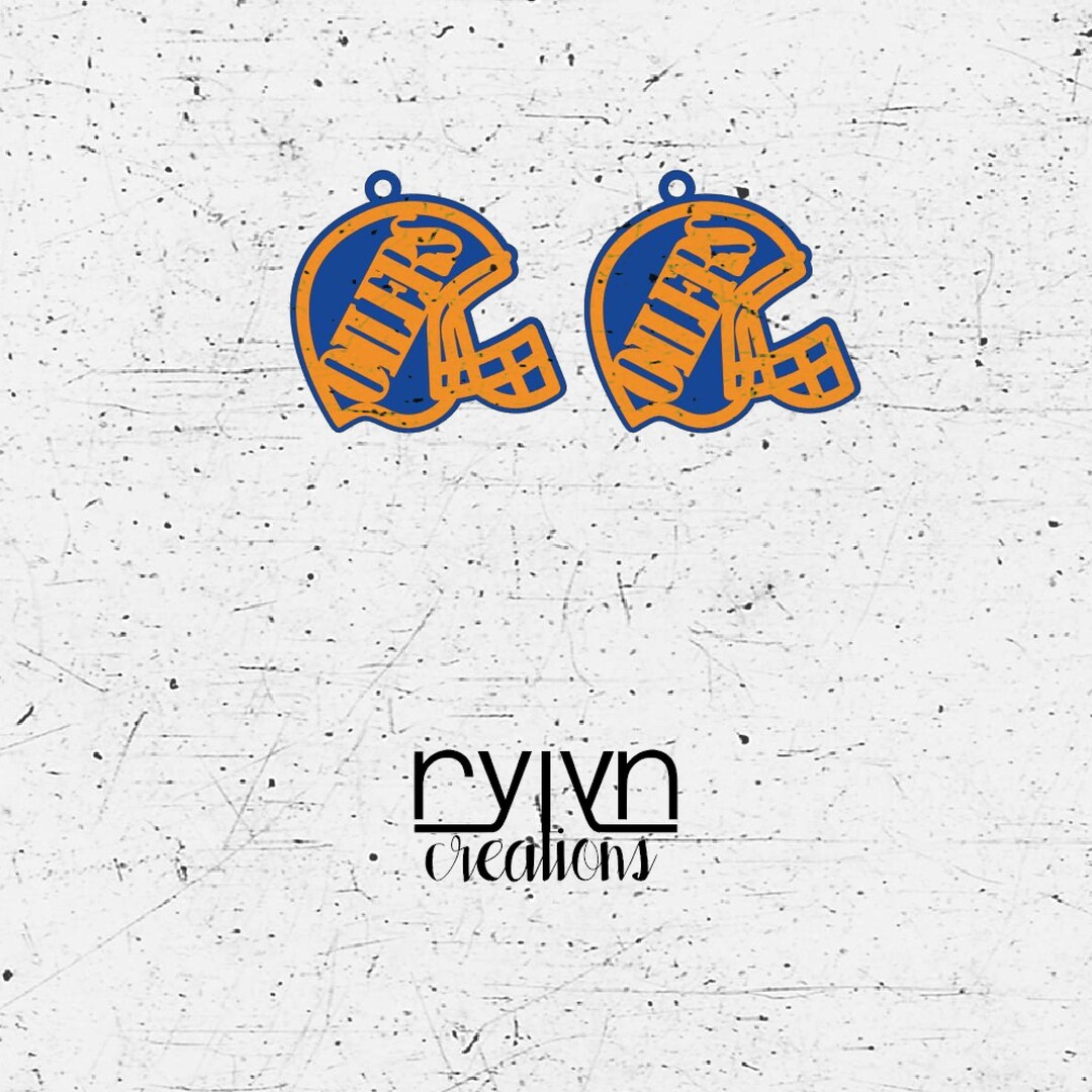 Oilers Helmet Earrings - Digital Files! - Etsy