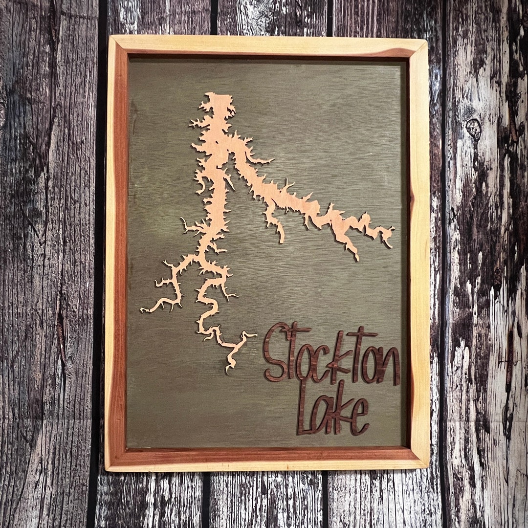 Simple Stockton Lake Map - Etsy