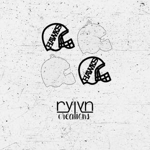 Hawks Helmet Earrings - Digital Files! - Etsy