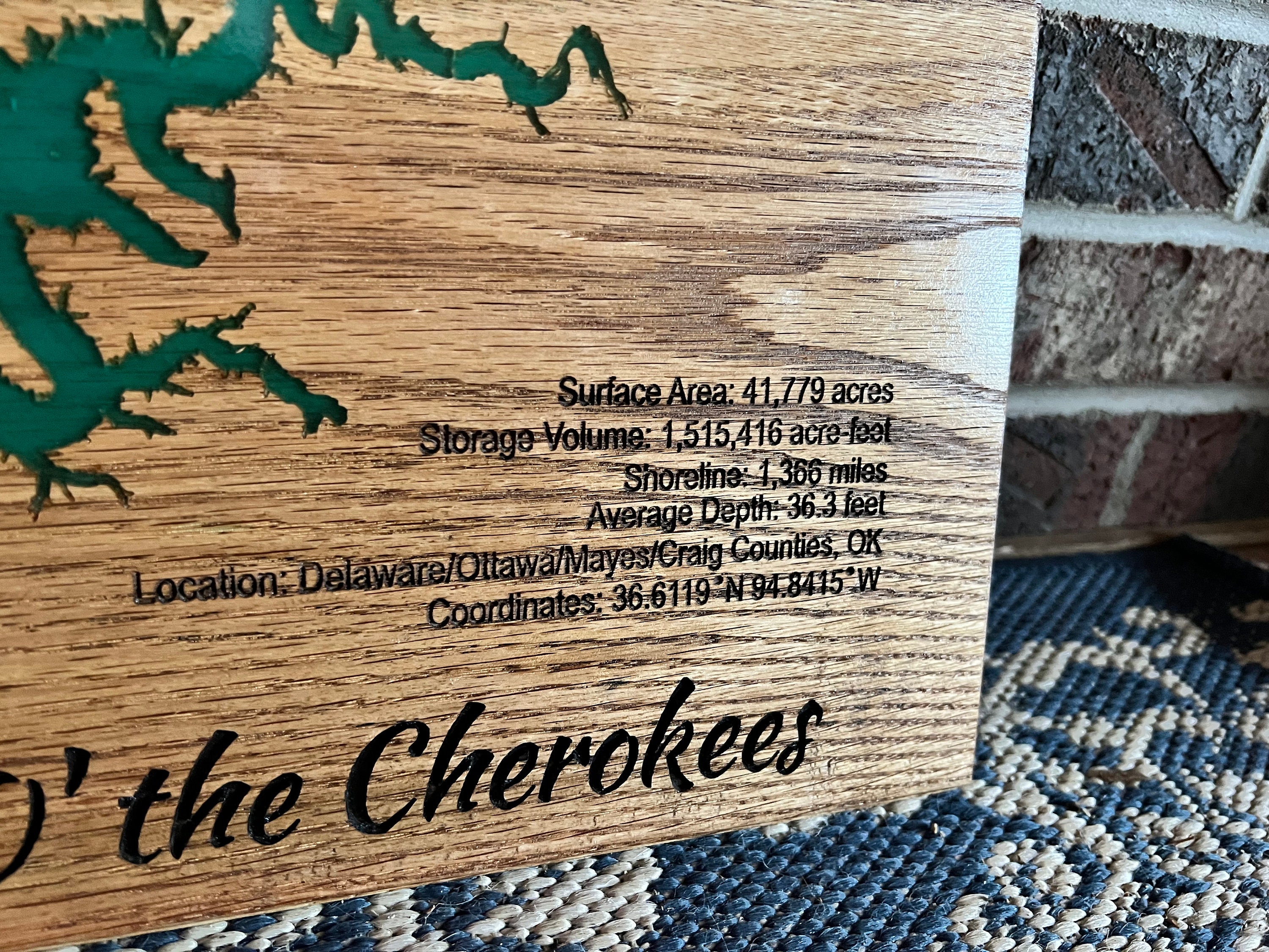 Custom Made Epoxy Lake Maps -- Solid Red Oak - Etsy