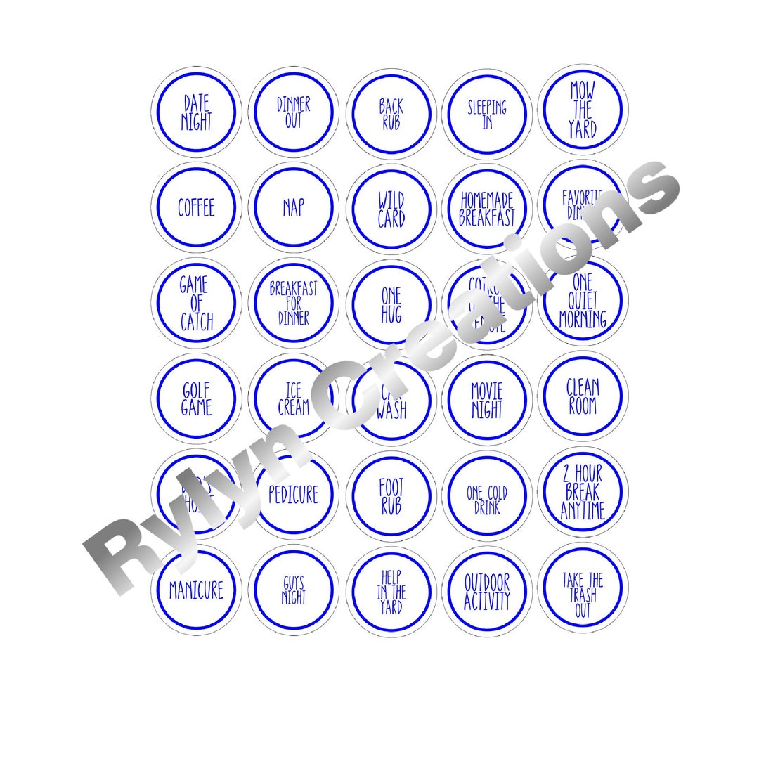 Tokens for Dad Digital Files - Etsy