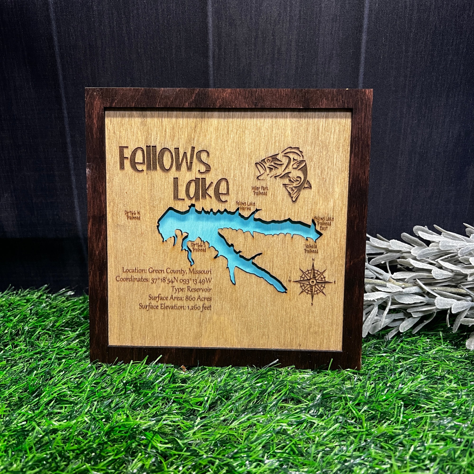 Fellows Lake Map Digital Files With Details and Trailheads - Etsy