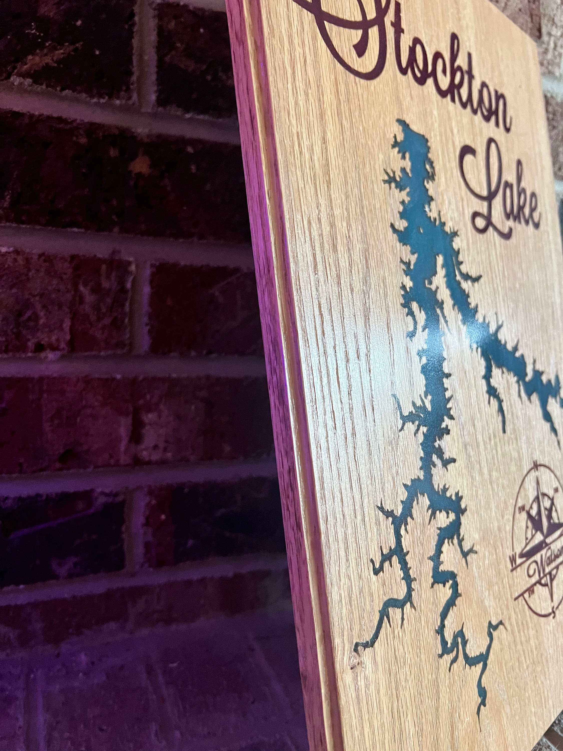 Custom Made Epoxy Lake Maps Solid Red Oak - Etsy