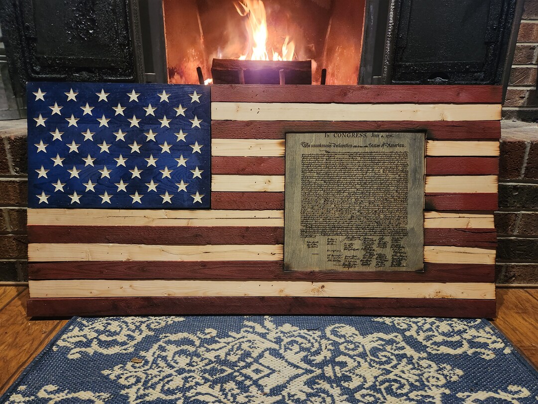 US Flag, With Declaration of Independence - Etsy