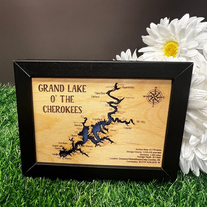 Grand Lake Map With Coves Digital Files - Etsy