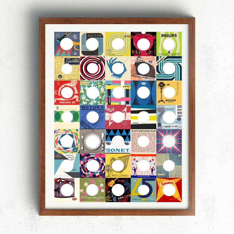 45 RPM Record Sleeve Design / Vinyl Poster / Record Poster / - Etsy