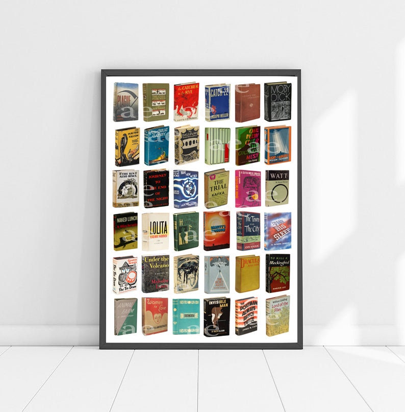 First Editions Poster - Literary Poster - Book Lovers Poster - Book ...