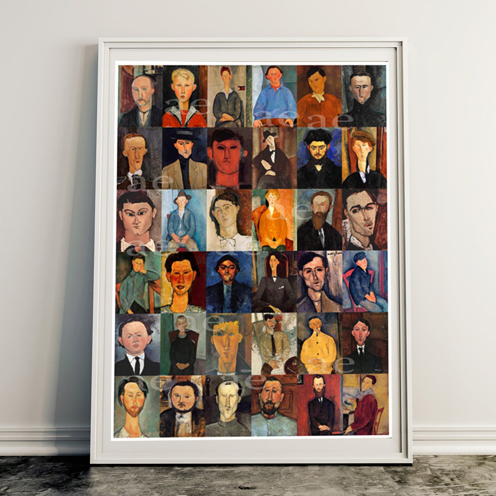 Amedeo Modigliani Men Portraits From 1910s / Modigliani's Set of 36 Men ...