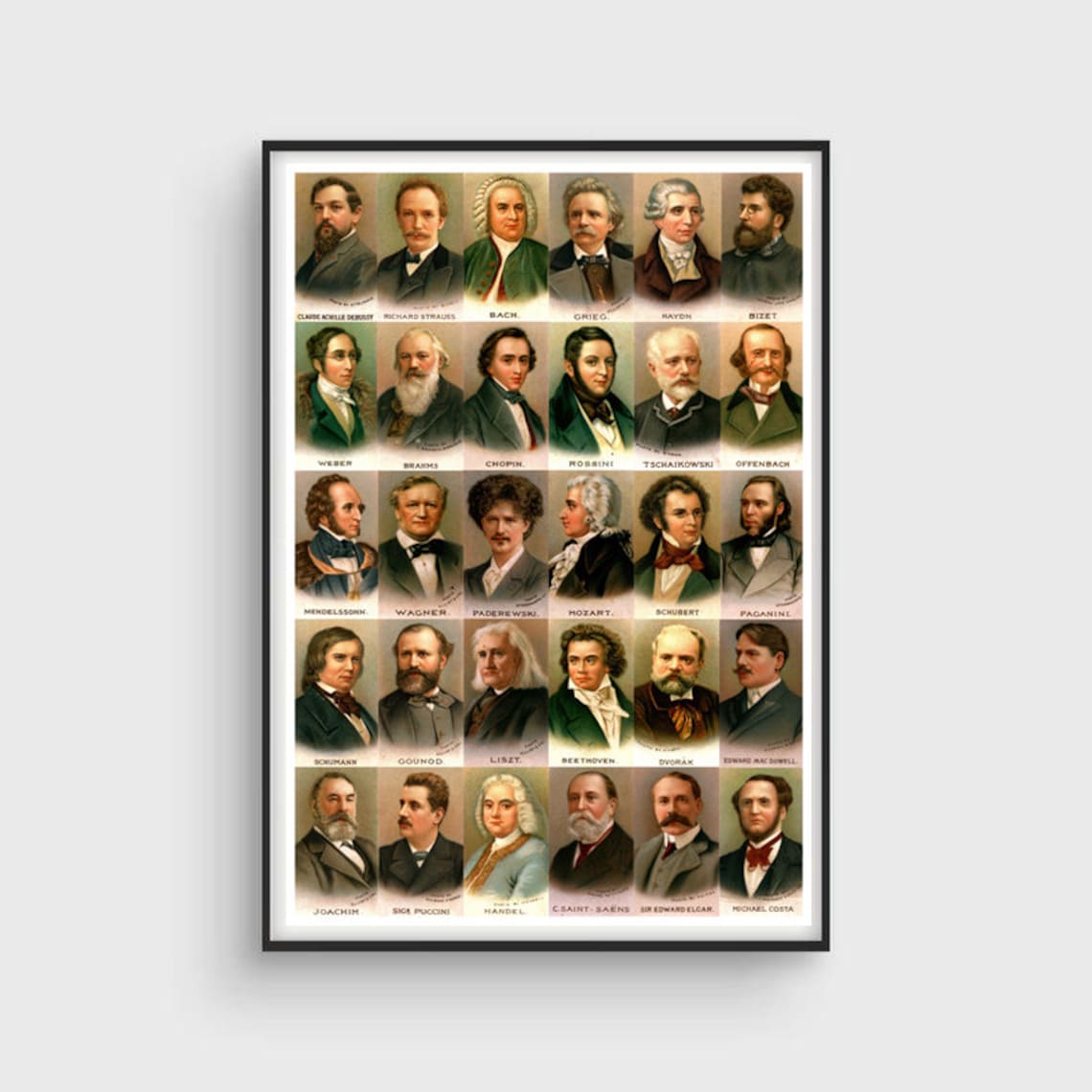 Classical Composers Poster / Classical Music Fan, Beethoven, Mozart ...