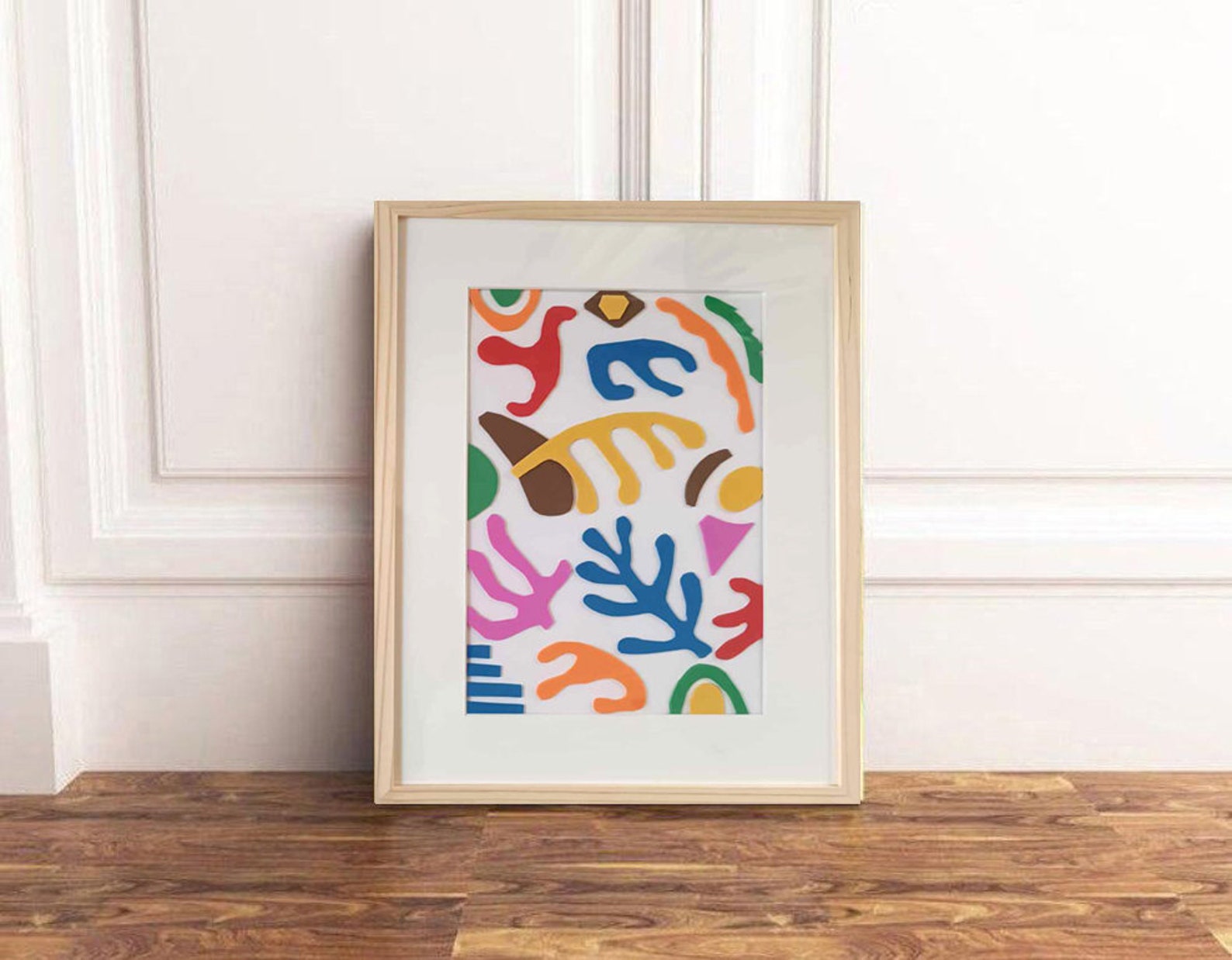 Henri Matisse Style Cutout Collage Handmade / Abstract Shapes ...