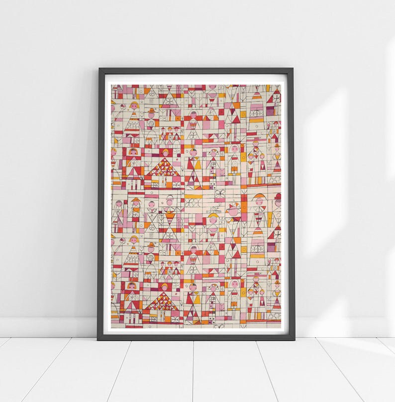 Paper Dolls Textile Poster / Repeat Pattern / Textile Design / - Etsy