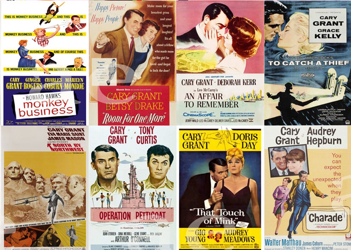 Cary Grant Movie Posters Collection / Cary Grant Filmography Poster ...