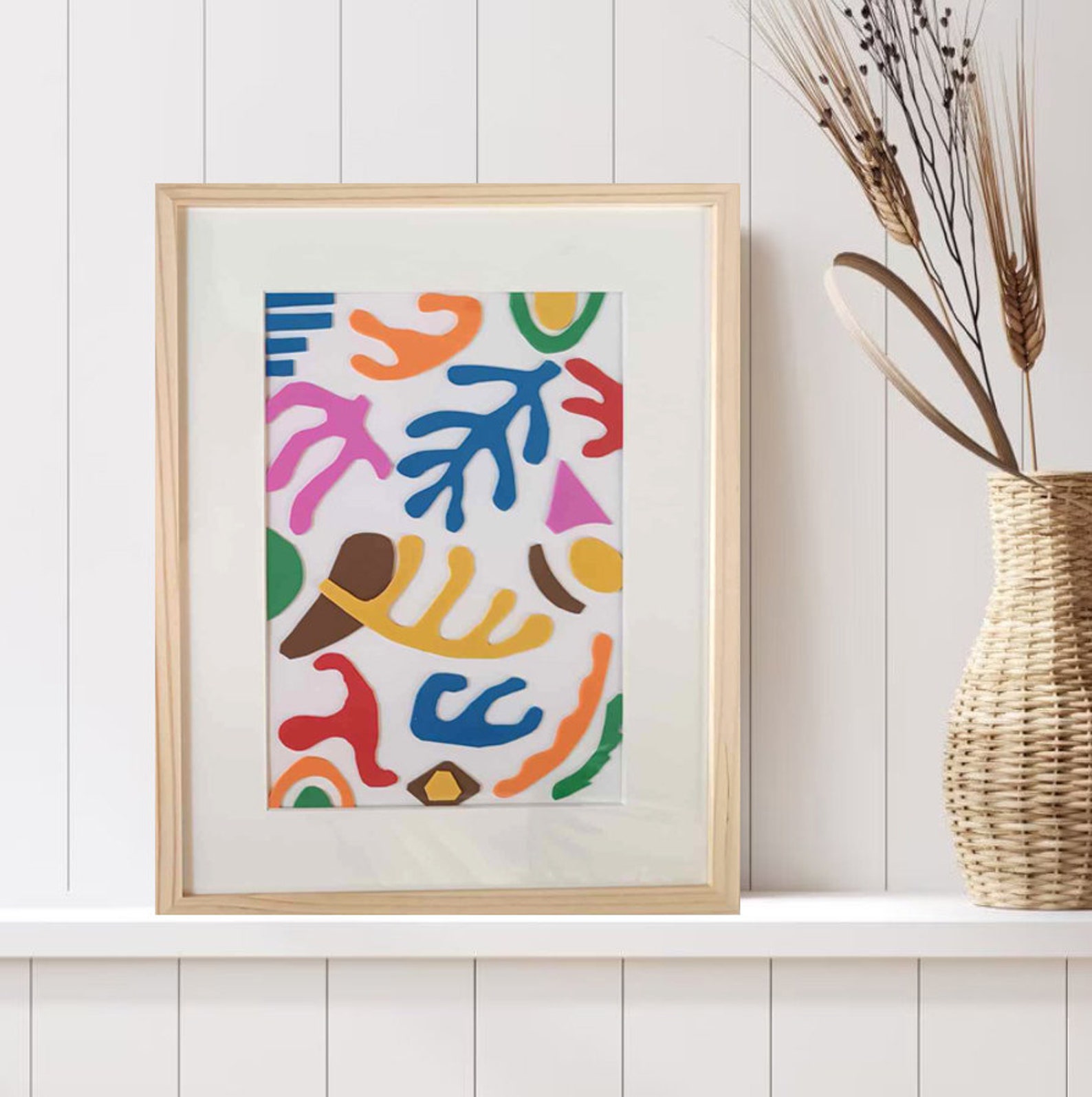 Henri Matisse Style Cutout Collage Handmade / Abstract Shapes ...