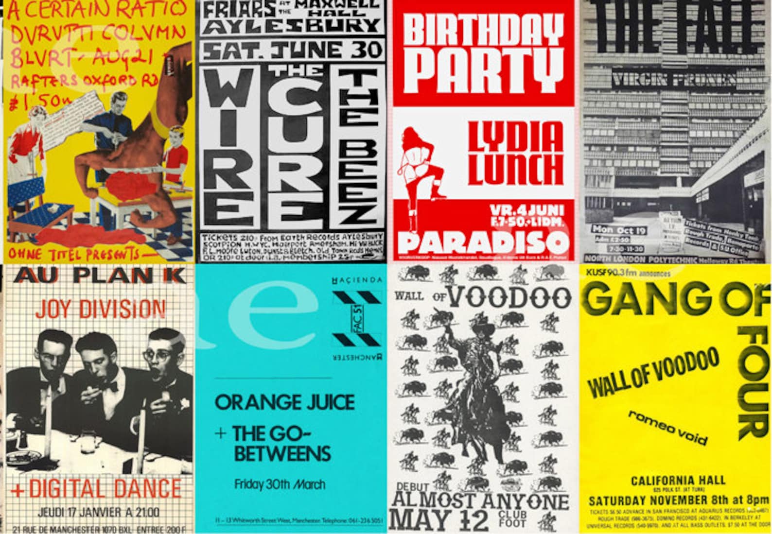 Post Punk New Wave Poster / Concert Posters 1978-86 / Music Print ...