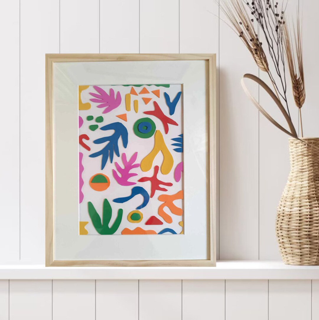 Henri Matisse Style Cutout Collage Handmade / Abstract Shapes ...