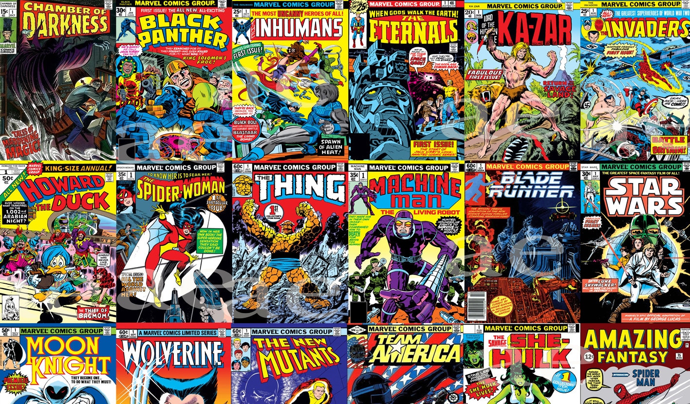 Marvel Comics Poster / First Issues / Collection of Comics / - Etsy