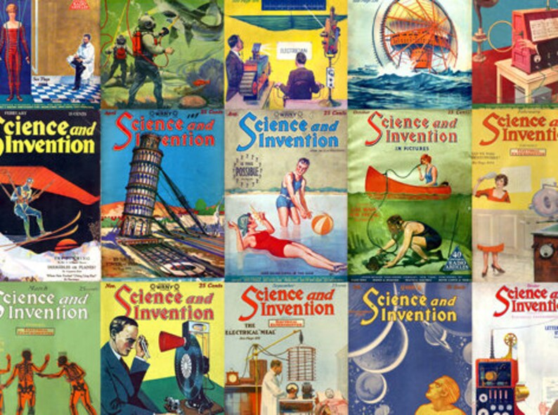 Retro Poster / Science and Invention Magazine / Covers From 1920s-1930s ...
