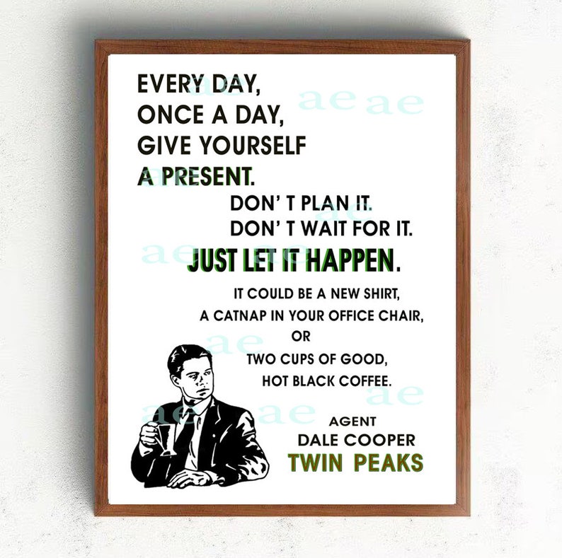 Twin Peaks Poster / Agent Dale Cooper / TV Show Cult Classic / Print ...