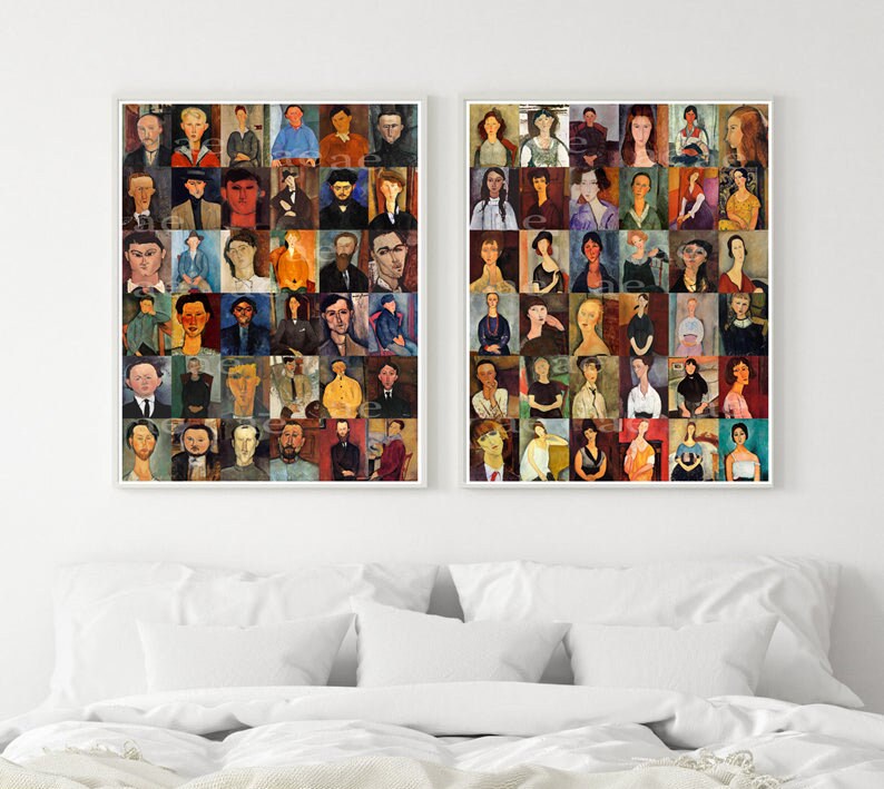 Amedeo Modigliani Men Portraits From 1910s / Modigliani's Set of 36 Men ...