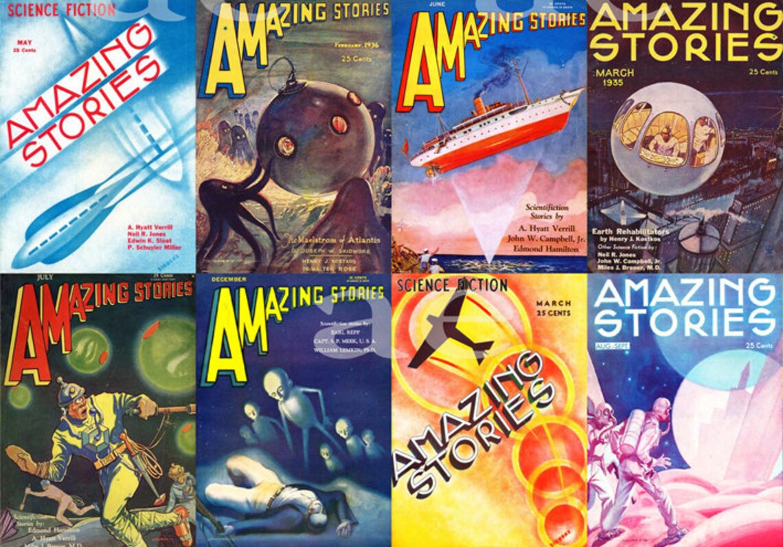 Amazing Stories / Science Fiction Magazine / Covers From 1920s-1930s ...