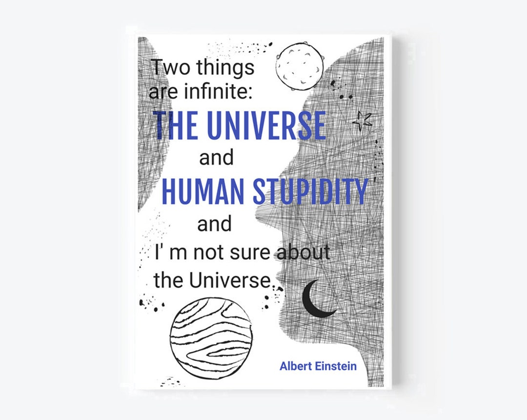 Albert Einstein Quote Print: Humorous Philosophy Poster - Etsy
