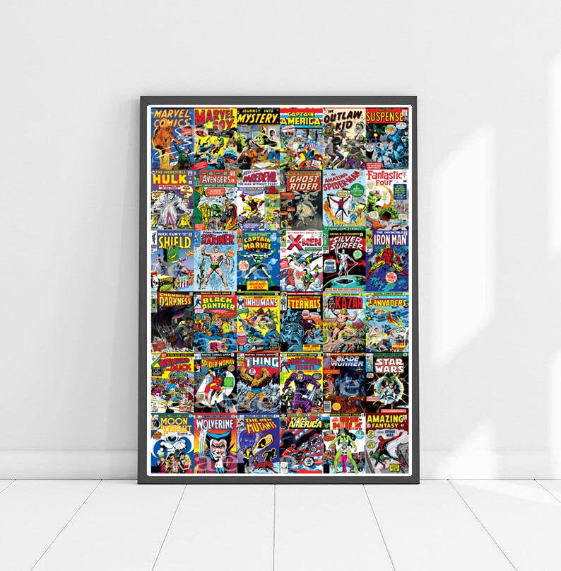 Marvel Comics Poster / First Issues / Collection of Comics / - Etsy