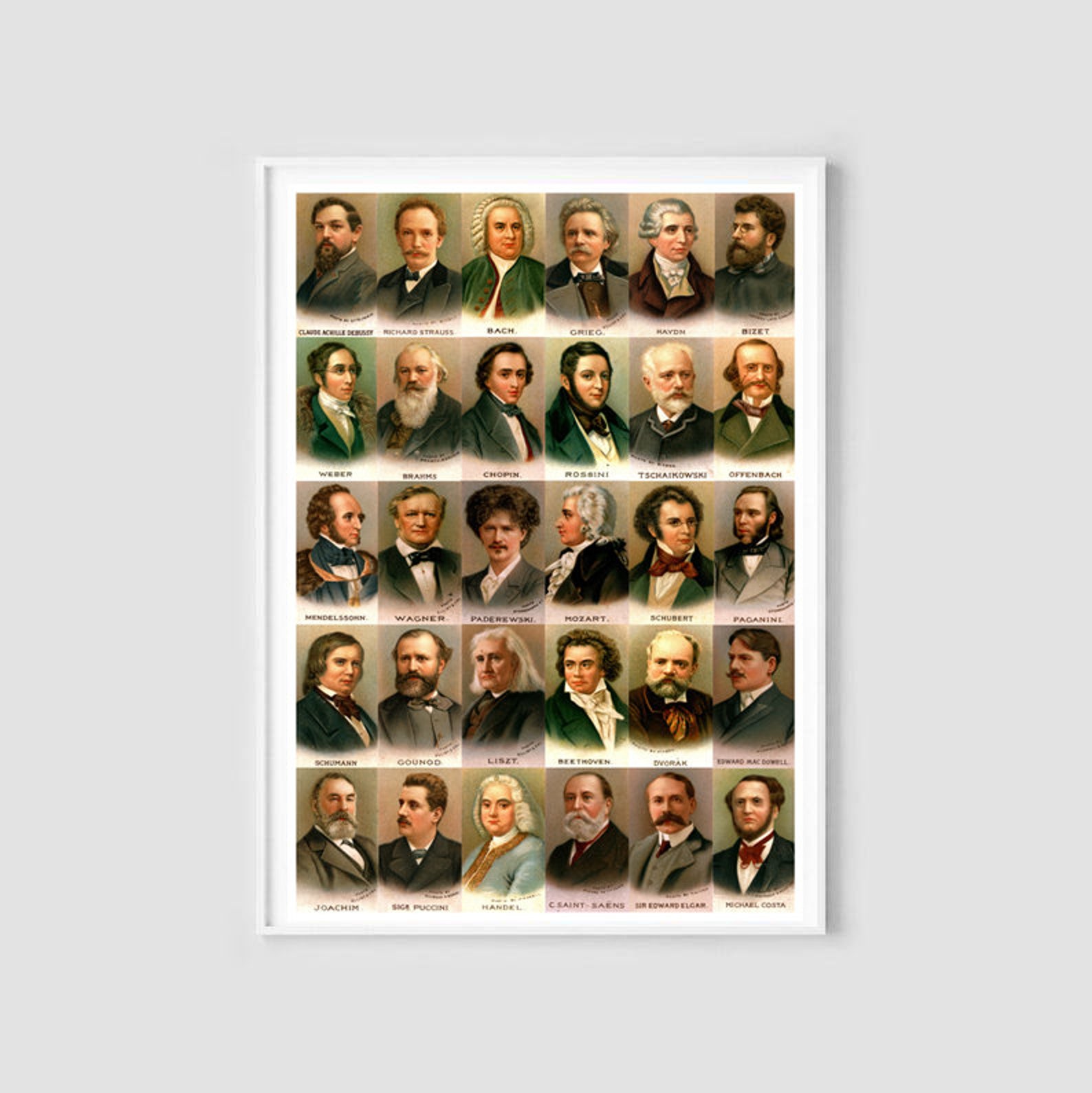 Classical Composers Poster / Classical Music Fan Beethoven - Etsy