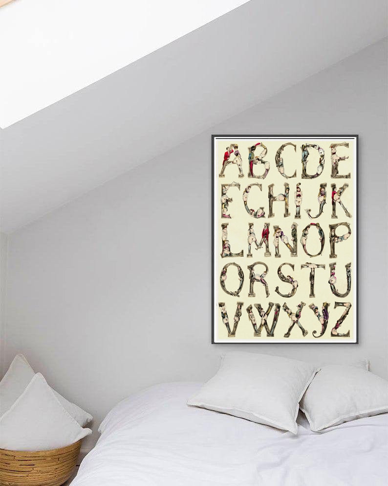 The Erotic Alphabet Of 1880 Human Figure Letters Sex Positions Etsy