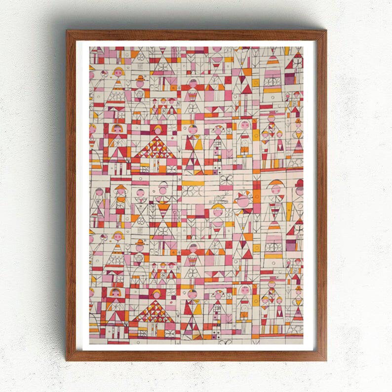 Paper Dolls Textile Poster / Repeat Pattern / Textile Design / - Etsy