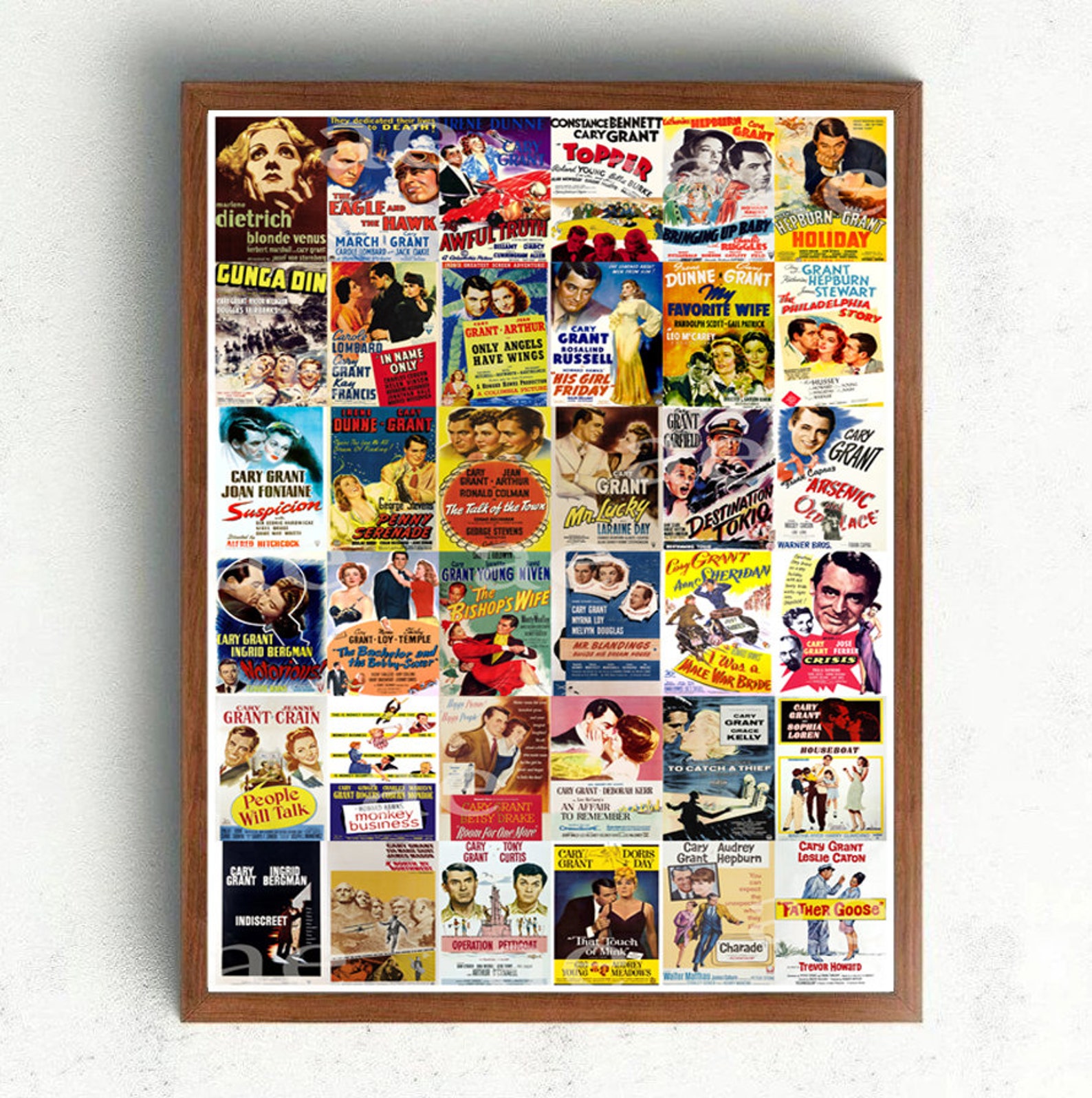 Cary Grant Movie Posters Collection / Cary Grant Filmography Poster ...