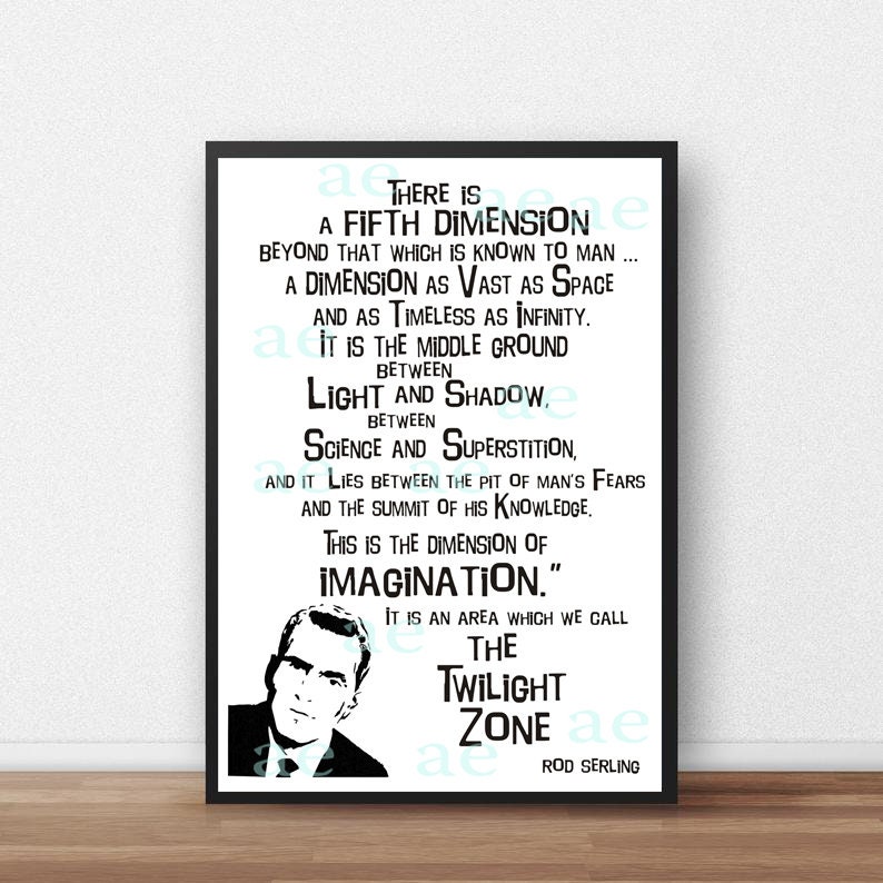 Twilight Zone Poster Rod Serling Midcentury Modern Classic