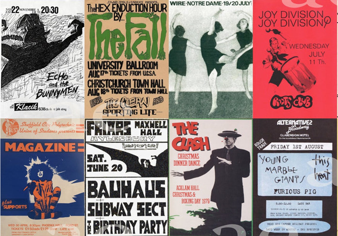 Post Punk - New Wave Poster / Concert Posters 1978-86 / Music Print ...