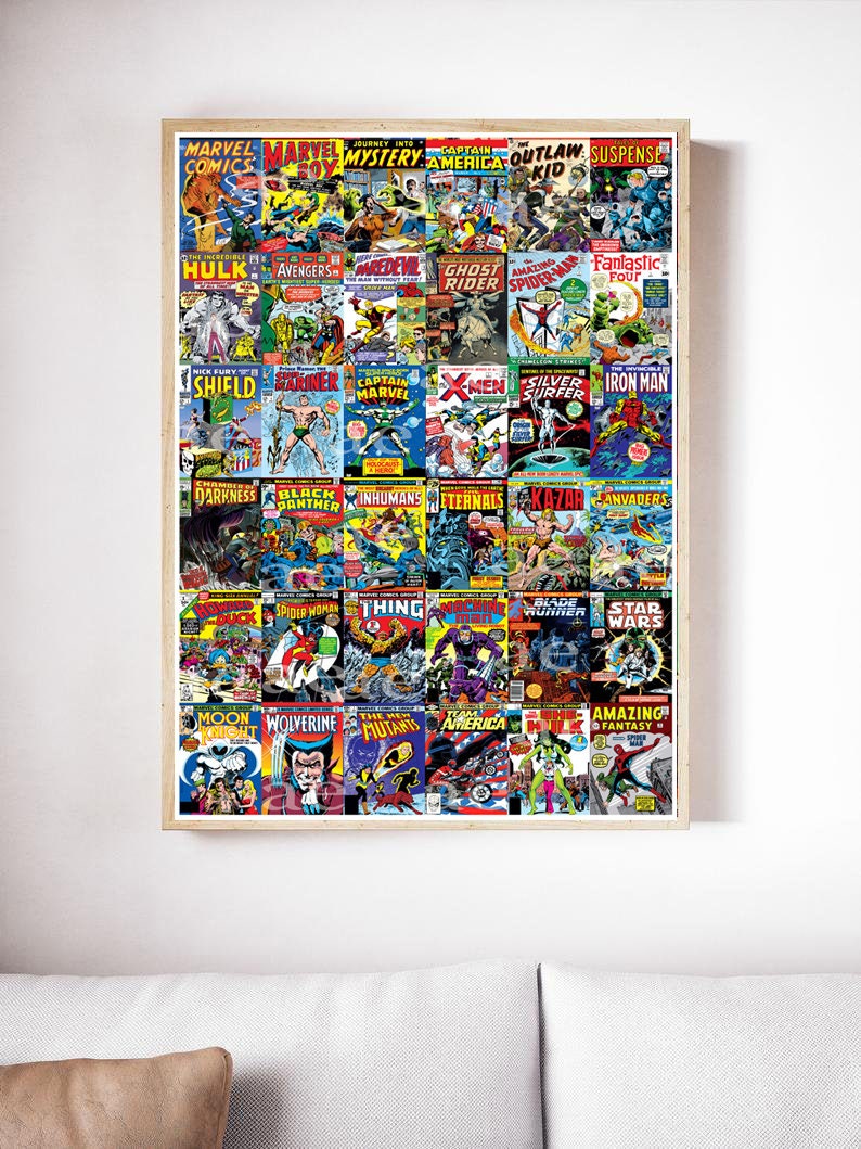 Marvel Comics Poster / First Issues / Collection of Comics / - Etsy